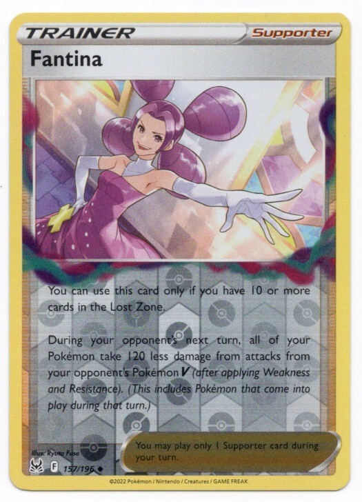 Fantina Trainer Supporter Reverse Holo Uncommon (157/196) Pokemon Lost ...