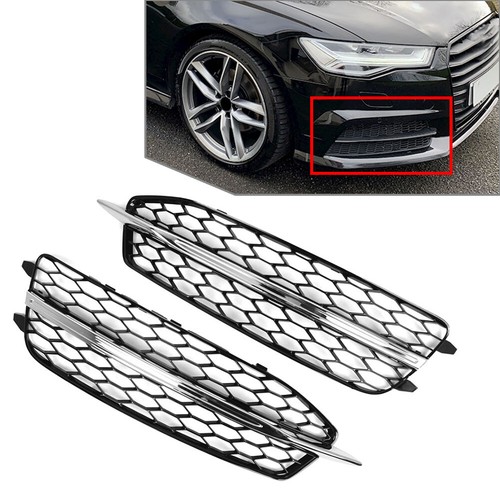 Front Bumper Lower Grille 4G0807681D 4G0807682D Fit Audi A6 C7 S LineS6 ...