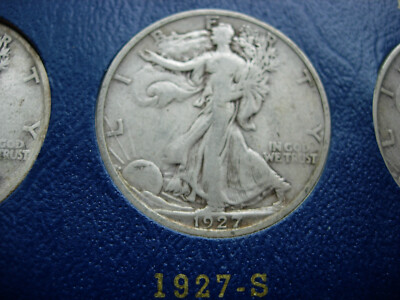1927-S VF/EF BETTER DATE WALKING LIBERTY SILVER HALF DOLLAR - L456 | eBay