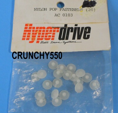 Hyperdrive Belt Systems Pop Fasteners (20) AC0103 Wing Dam Vintage RC ...