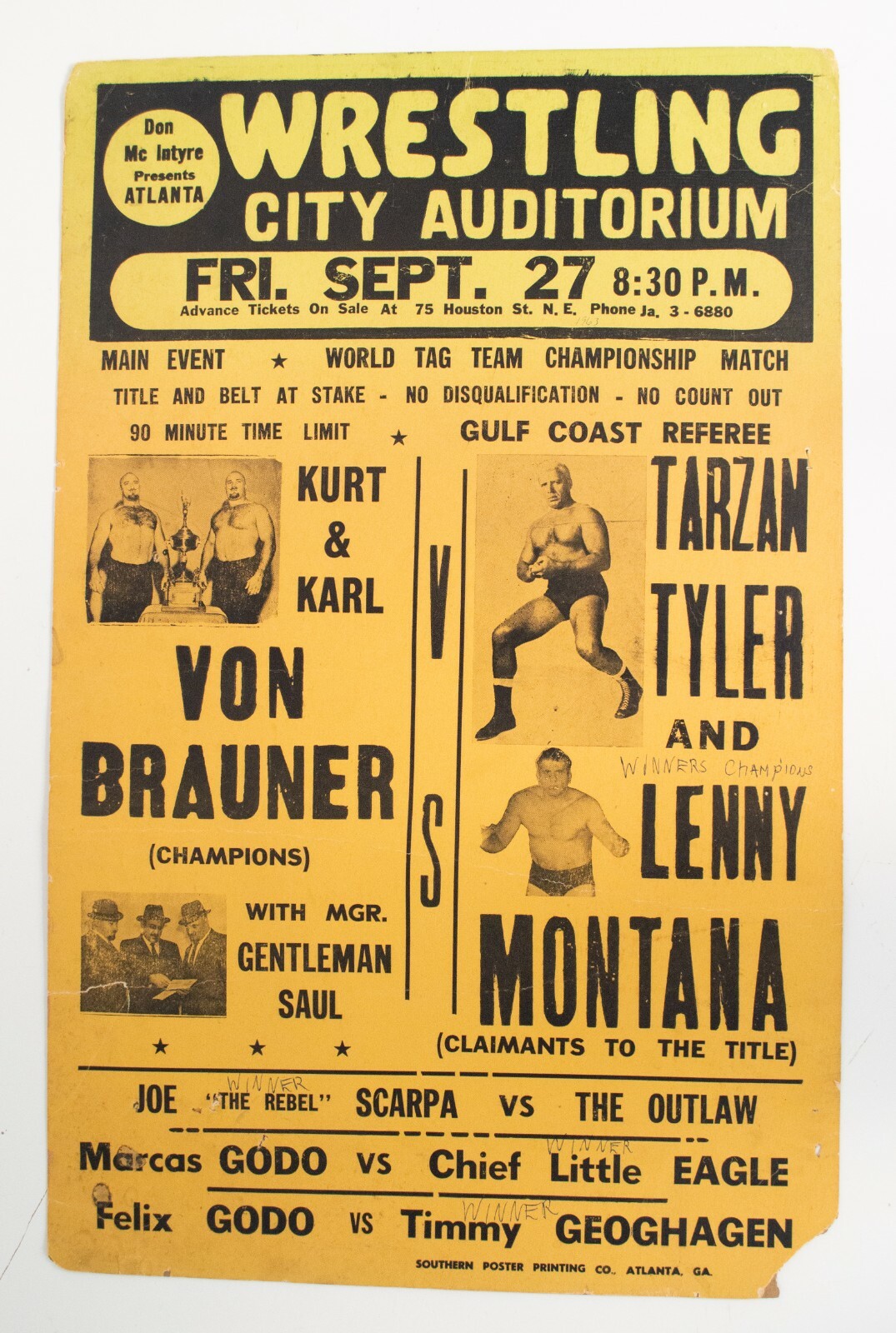 Vintage Lucha Libre Poster