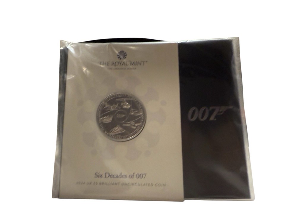 2024 James Bond 007 Six Decades Final Coin UK £5 BU Coin - Royal Mint ...