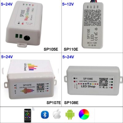 SP105E Bluetooth SP107E Music SP108E WiFi led controller For WS2812B ...