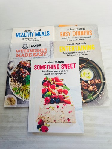 Coles taste Mini Books Lot Of 5 Cookbooks Something Sweet Healthy Meals | eBay Australia