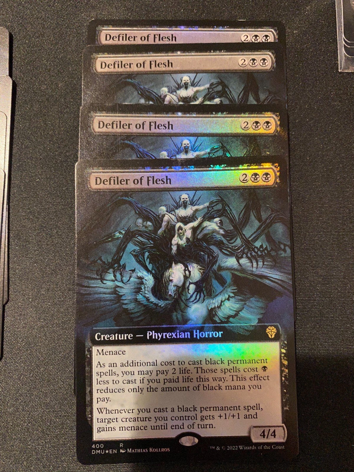 MTG Dominaria United Defiler of Flesh Extended Art Foil x 4 | eBay