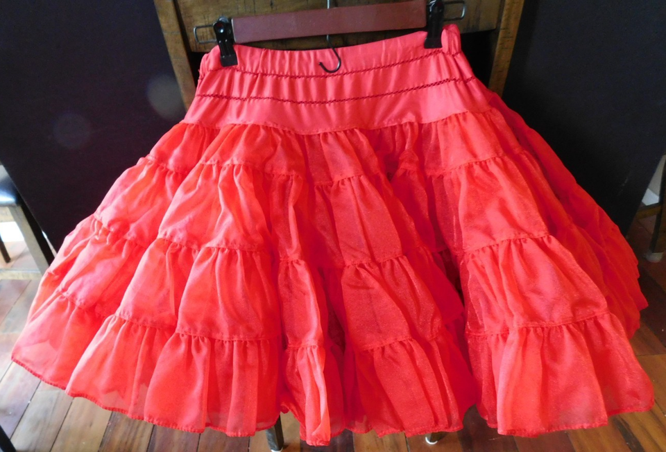 RED FULL PETTICOAT FOR DANCING OR COSTUME | eBay