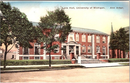 Lane Hall, University of Michigan, ANN ARBOR, Michigan Postcard ...