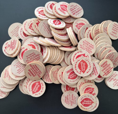 126 Dairy Queen Wooden Nickel Token Collection Lot Various States ...