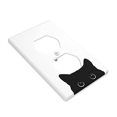 Cute Cat Electrical Outlet Cover Decorative Wall Plate Single Duplex ...