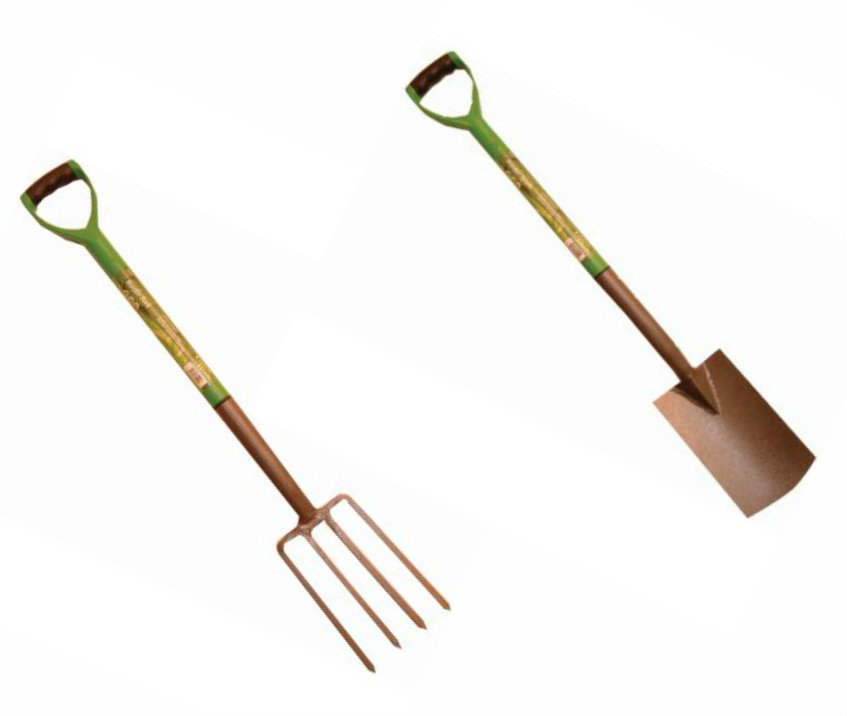 Garden Digging Spade Fork Rake Border Edging Hoe Carbon Stainless Steel ...