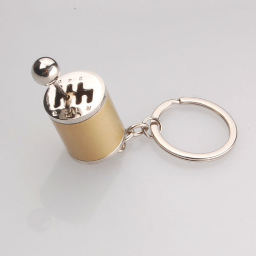 Gold Gear Shift 6-Speed Manual transmission Turbo Keychain Keyring Key ...