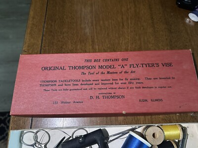 Original Thompson Model “A” Fly-Tyer’s Vise With Extra Tools. Fly Tying ...