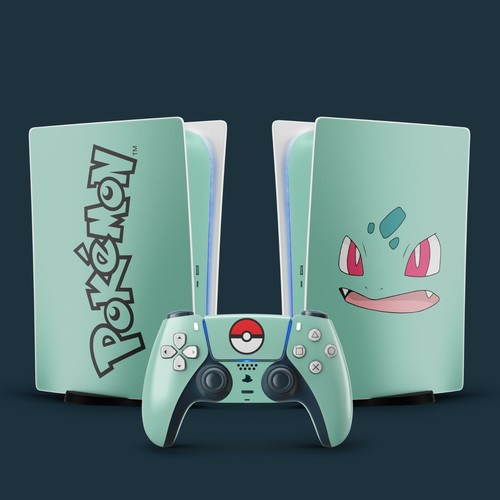 PS5 Standard / Digital Vinyl Skin & 2x Controller Skins, Pokémon Themed ...
