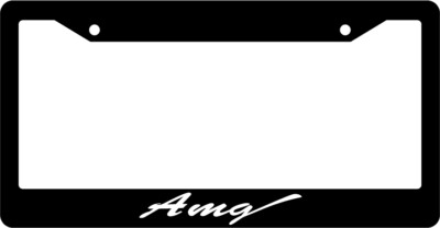 Black Plastic License Frame CURSIVE "AMG" | eBay