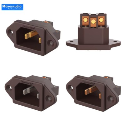 Pure Copper Power Socket AC Plug Electric Power Cord Inlet Receptacle ...
