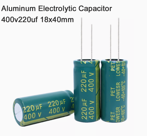 400v220uf 18x40mm Aluminum Electrolytic Capacitor High frequency Green ...