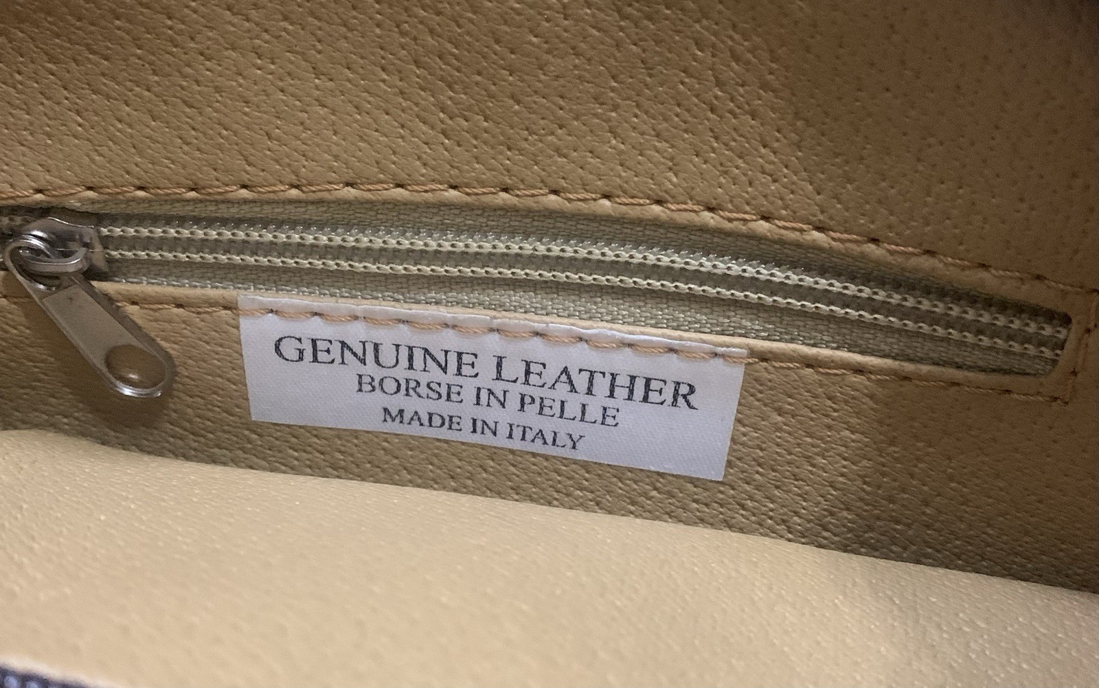Genuine Leather BORSE IN PELLE Made In Italy Crossbody Purse Brown | eBay