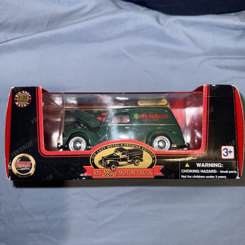 Golden Wheel 1940 Ford Panel Van Menards 1/32 Diecast Green S/N 00857 ...
