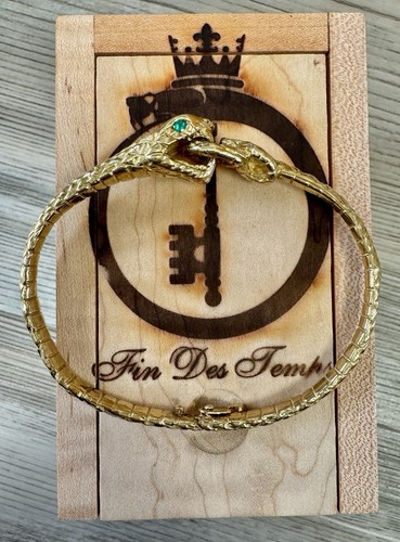 Christopher Ser Jewelry Fin Des Temps Ouroboros Gold Bracelet With ...