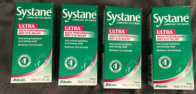 New Lot Of 4 Boxes Systane Ultra Lubricant Dry Eye Relief Drops 4x10ml ...