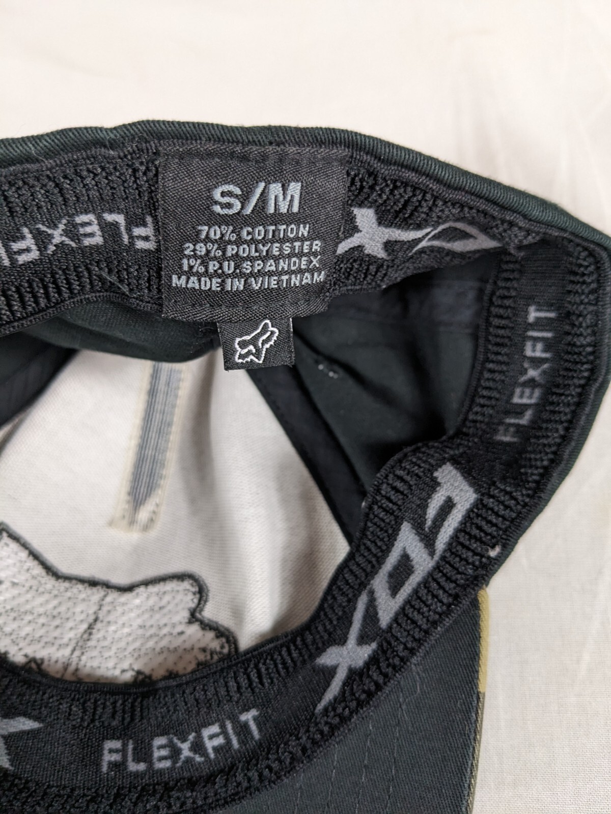 Fox Racing Camo Hat Cap Flexfit Fuzzy Black Logo Green Brown Camouflage ...