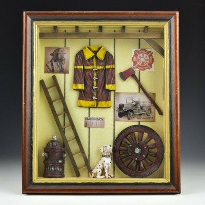 Firefighter Shadow Box Framed Wall Art Display Fire Fighting Gift | eBay
