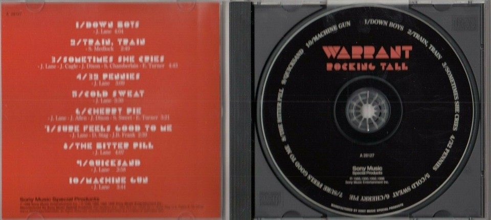 Warrant - Rocking Tall CD 1996 SONY | eBay