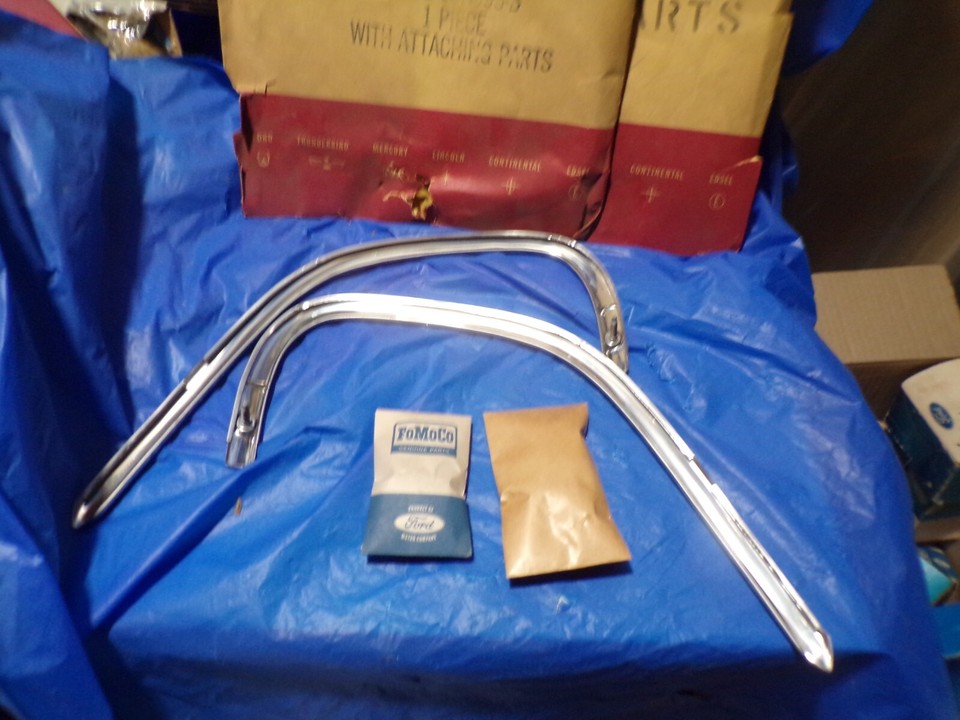 1960 60 NOS Ford Falcon Front Fender Trim Moulding Eyebrow Trim RH LH ...
