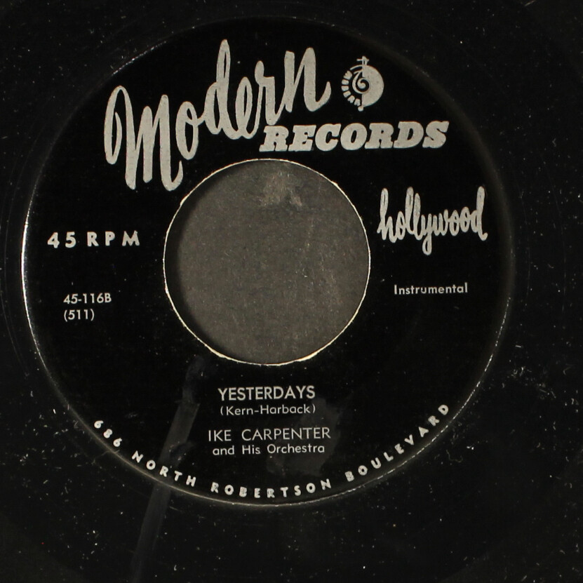 IKE CARPENTER: jeeps blues / yesterdays MODERN 7" Single 45 RPM | eBay