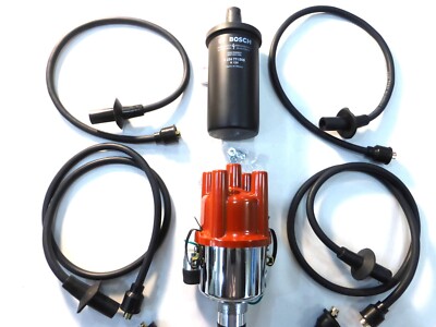 VW bug ignition kit CHROME Bosch coil 009 style distributor 8 mm ...