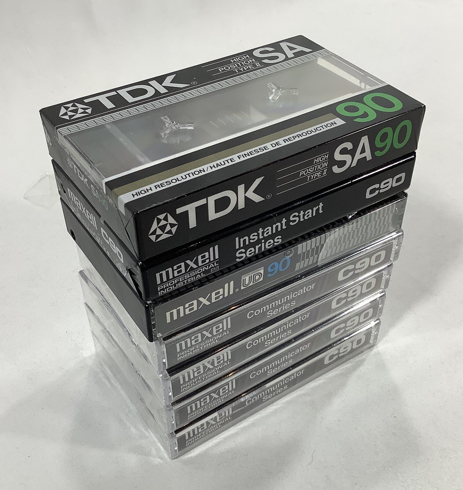 NEW/SEALED Maxell C90 Maxell UD90 TDK SA90 Blank Audio Cassettes Lot of ...