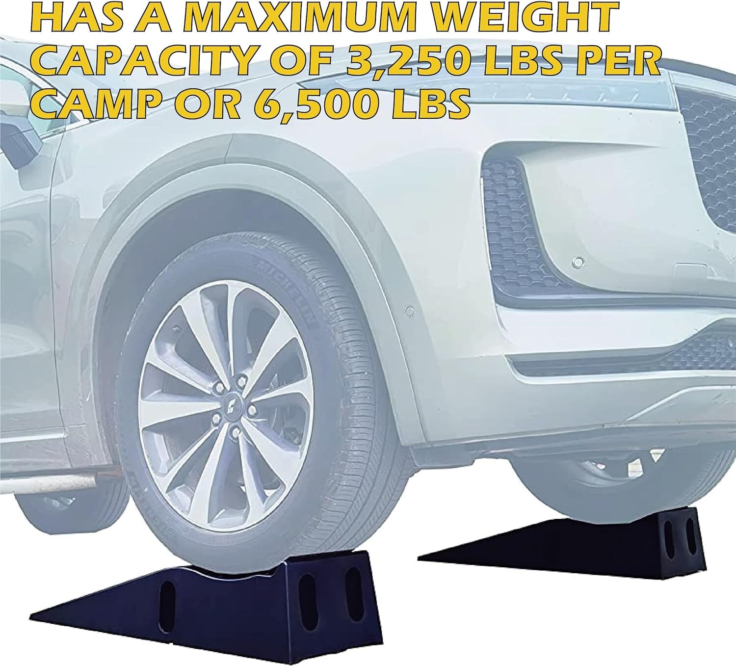 2-Pack MaxxHaul Plastic 6" Lift Car Service Ramps Tire Ramp for Vehicle ...