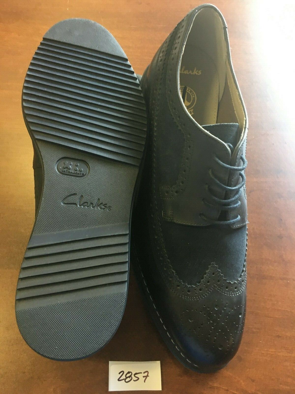 MENS CLARKS CUSHION PLUS NAVY BLUE LACE UP SHOES NEW W/O BOX SIZE 13M ...
