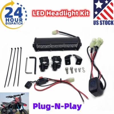 For Honda CRF450X/450/110F CRF230F CRF250F LED Headlight Light Bar Kit ...