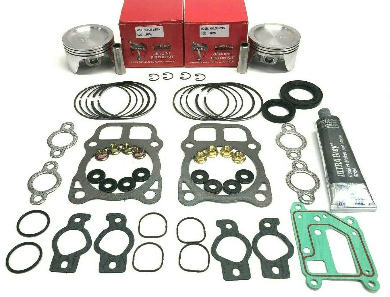 OVERHAUL KIT FITS KOHLER, PISTONS GASKETS & SEALS CH23, CV23 24 874 54 ...