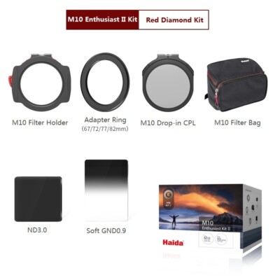 Haida 100mm Red Diamond Enthusiast II Kit w/ M10 Filter Hoder + 3 ...