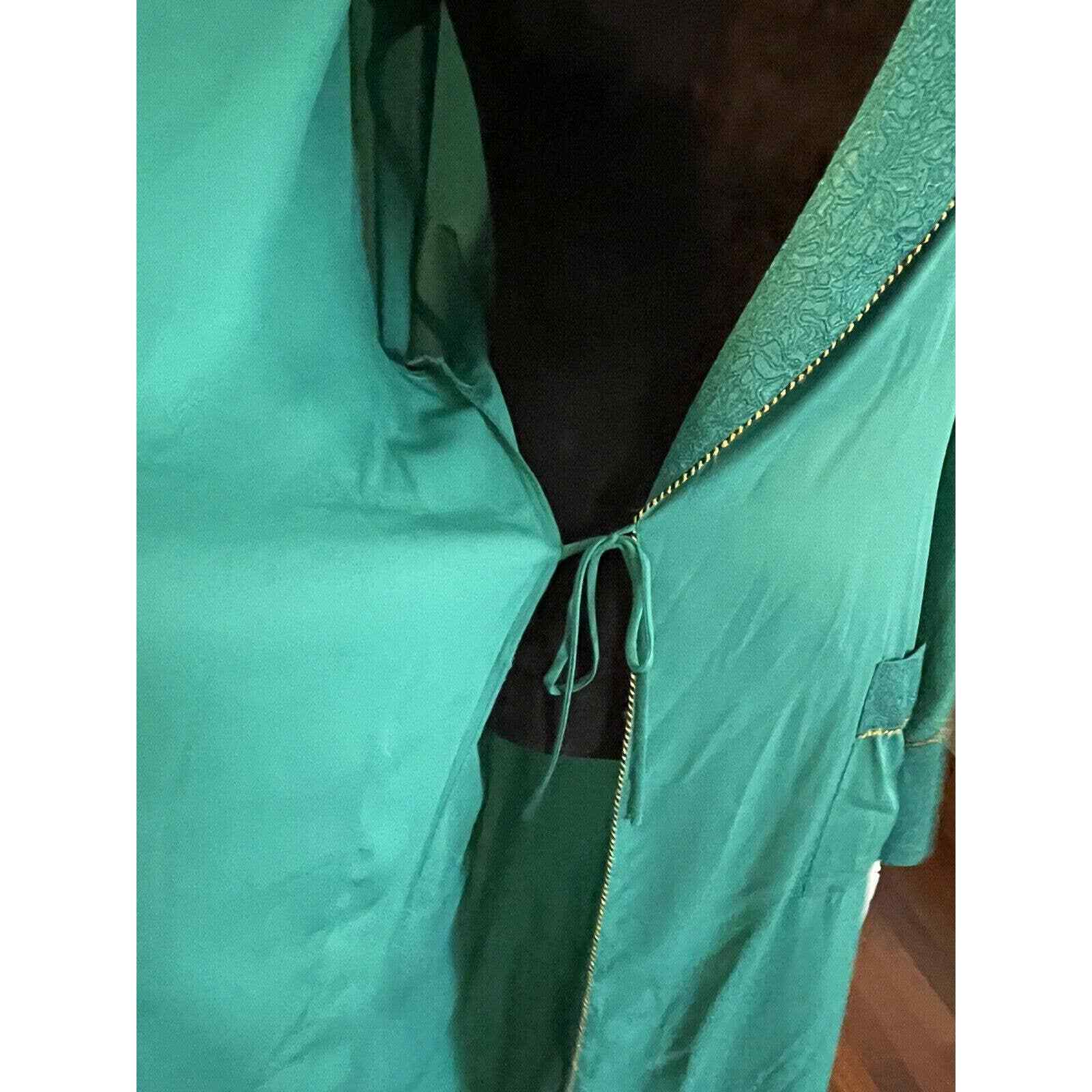Victoria's Secret Women's Vintage Gold Label 90’s Green Satin Bath Robe ...