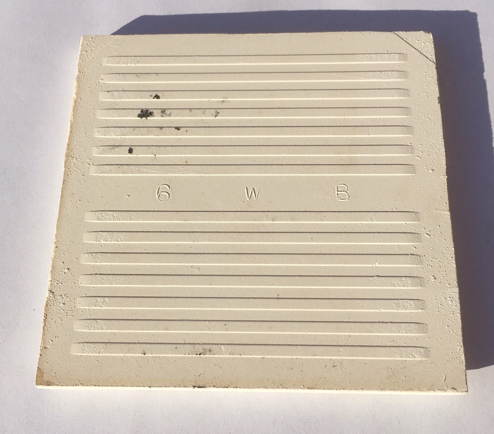 4x4 Vintage Bullnose Tile in White -1 Piece- Surplus- 'Wenczel' | eBay