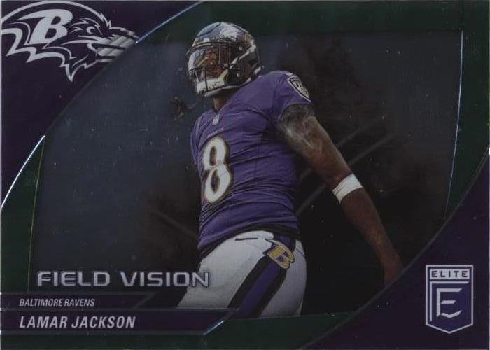 2024 Panini Donruss Elite - Field Vision Lamar Jackson #2 Green for ...