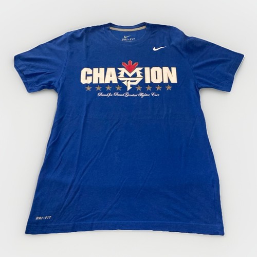 Nike Manny Pacquiao Champion Blue Dri-Fit T-Shirt Men’s size Medium | eBay
