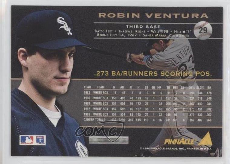 1994 Pinnacle Artist's Proof Robin Ventura #29 5r6 | eBay