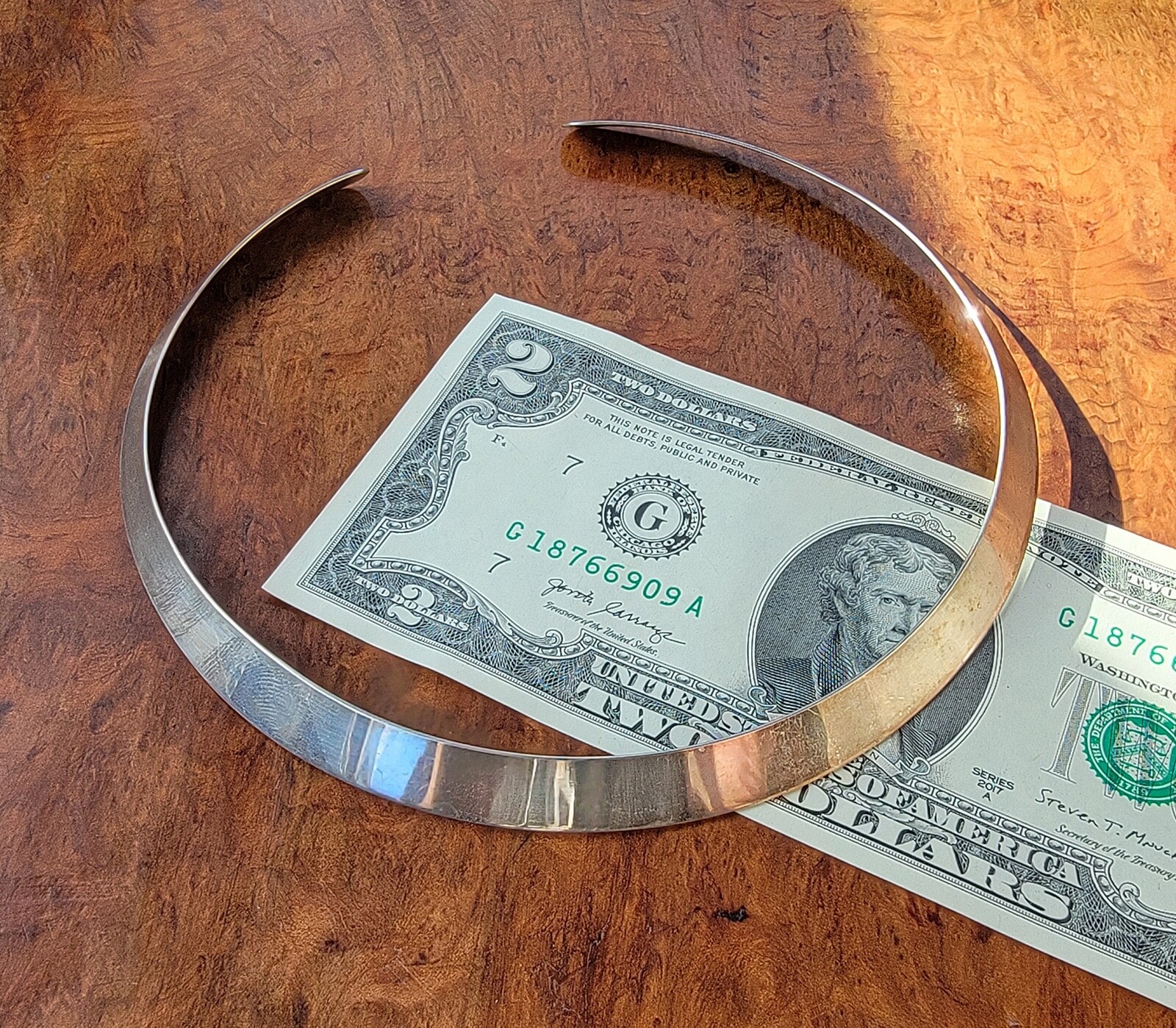 ED LEVIN Modernist Sterling Silver Neck Cuff/Ring/Collar/Necklace ...