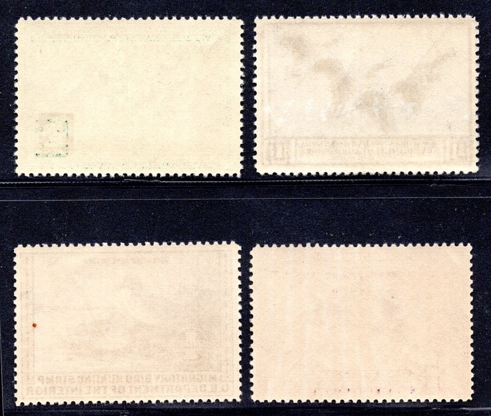 US 1935-1939 DUCK HUNTING STAMPS SC. #RW3-RW6 FOUR MINT STAMPS NEVER ...