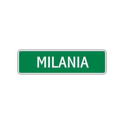 Milania Girls Name Letter Printed Label Art Decor Novelty Aluminum ...