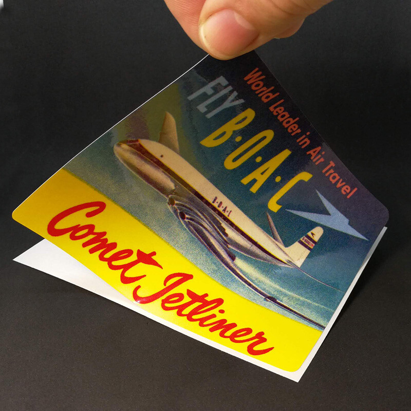 BOAC Comet Jetliner Airline DECAL, Vintage Style Vinyl STICKER, Luggage ...