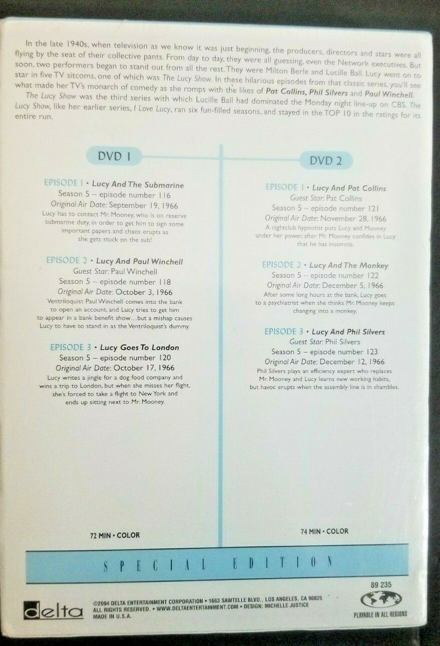 The Lucy Show 2 DVD Set 2004 Delta Entertainment | eBay