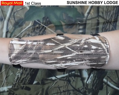 3 Strap Archery Arm Guard Armguard Wrist Forearm Protector Camo PU ...