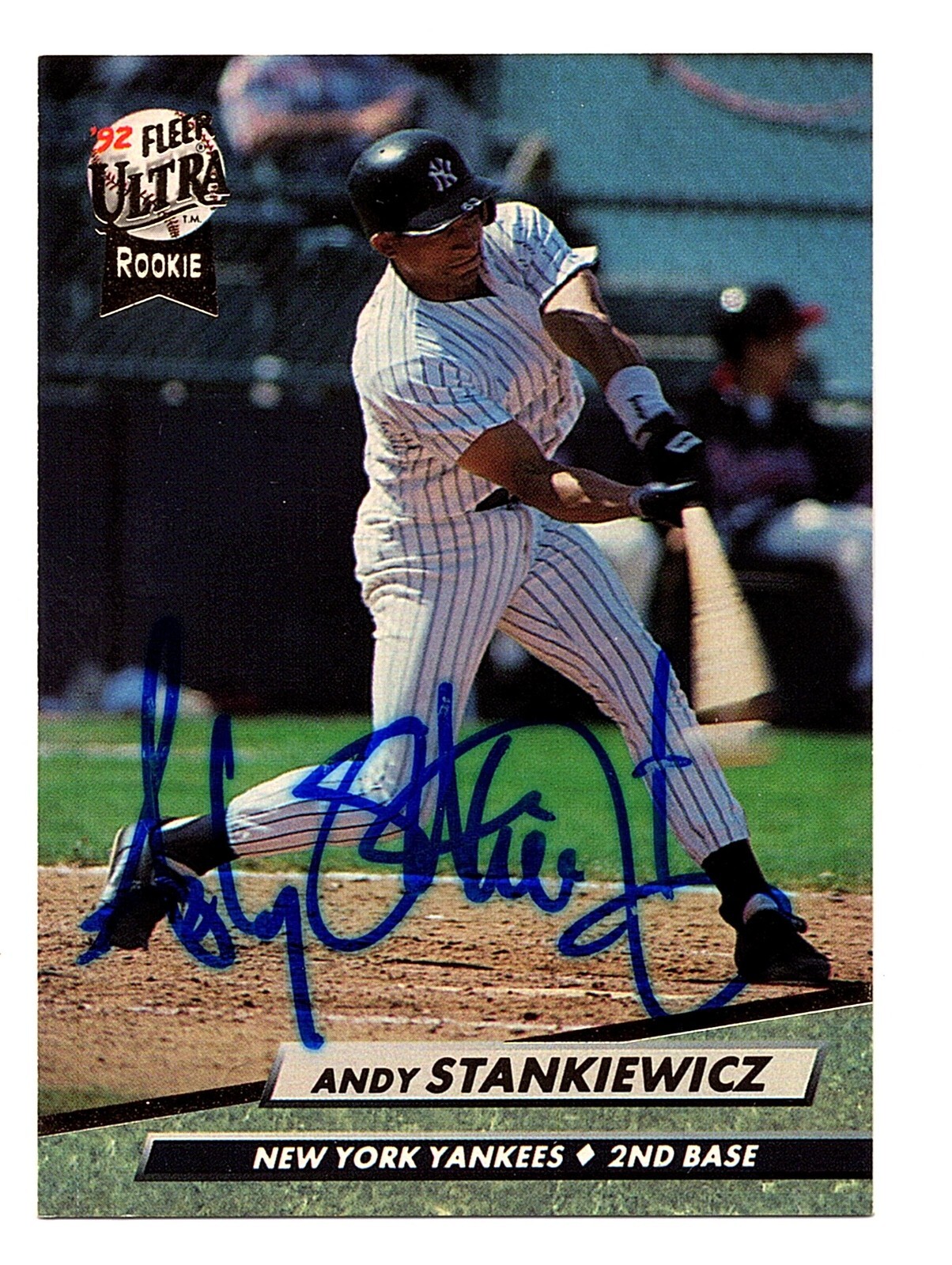 Andy Stankiewicz Autograph On a 1992 Fleer Ultra RC - New York Yankees ...