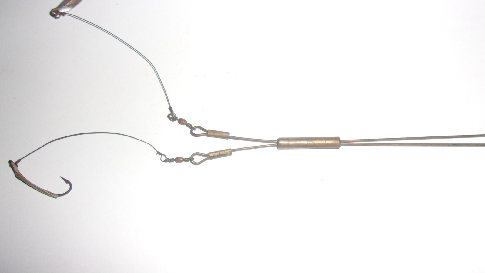 Vintage Unknown Brass Adjustable Width Twin Spoon Trailer Minnow ...