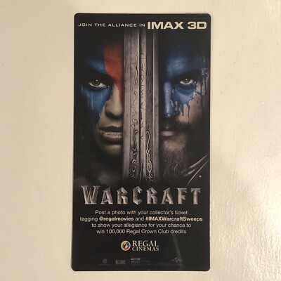 World Of Warcraft IMAX 3-D Collectible Ticket - Horde Alliance | eBay
